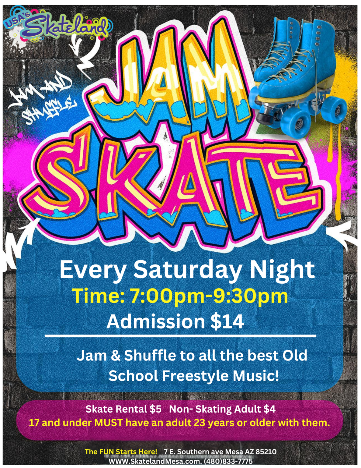 Jam Skate Saturday | Skateland Mesa